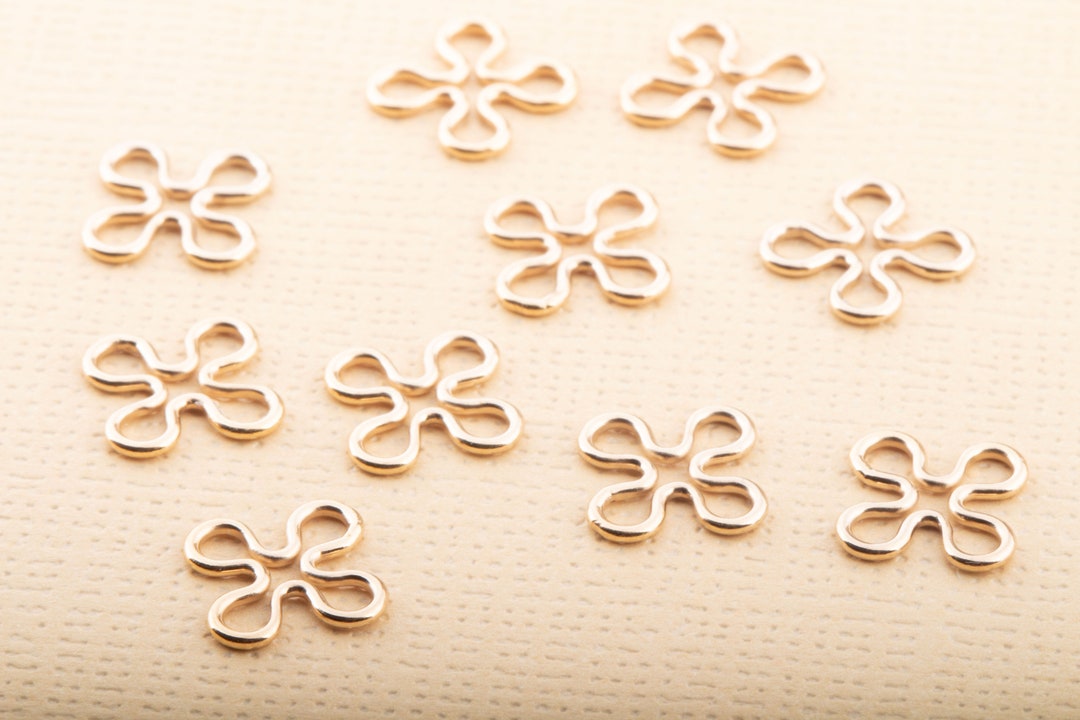 Set of 10 Flower Daisy or Cross Thick Wire Link Connector, for ...