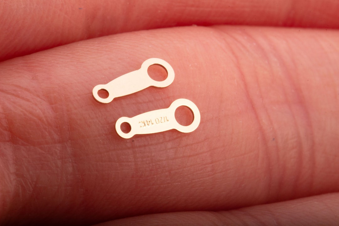 Tiny Quality End Tags in Sterling Silver, Gold Filled for Necklace ...