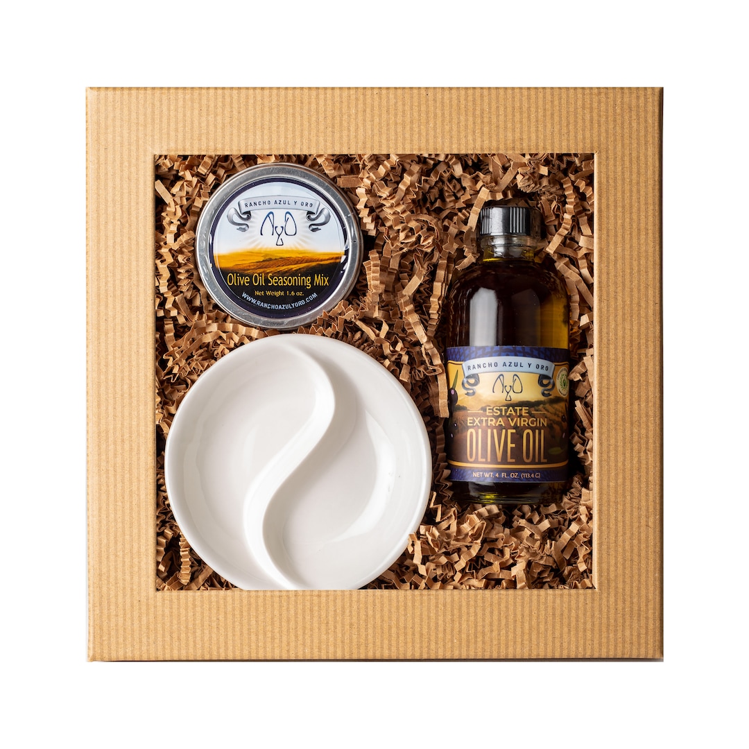 Yin Yang Dish Gift Set: Hand-crafted EVOO, Bread-dipping Spices With ...