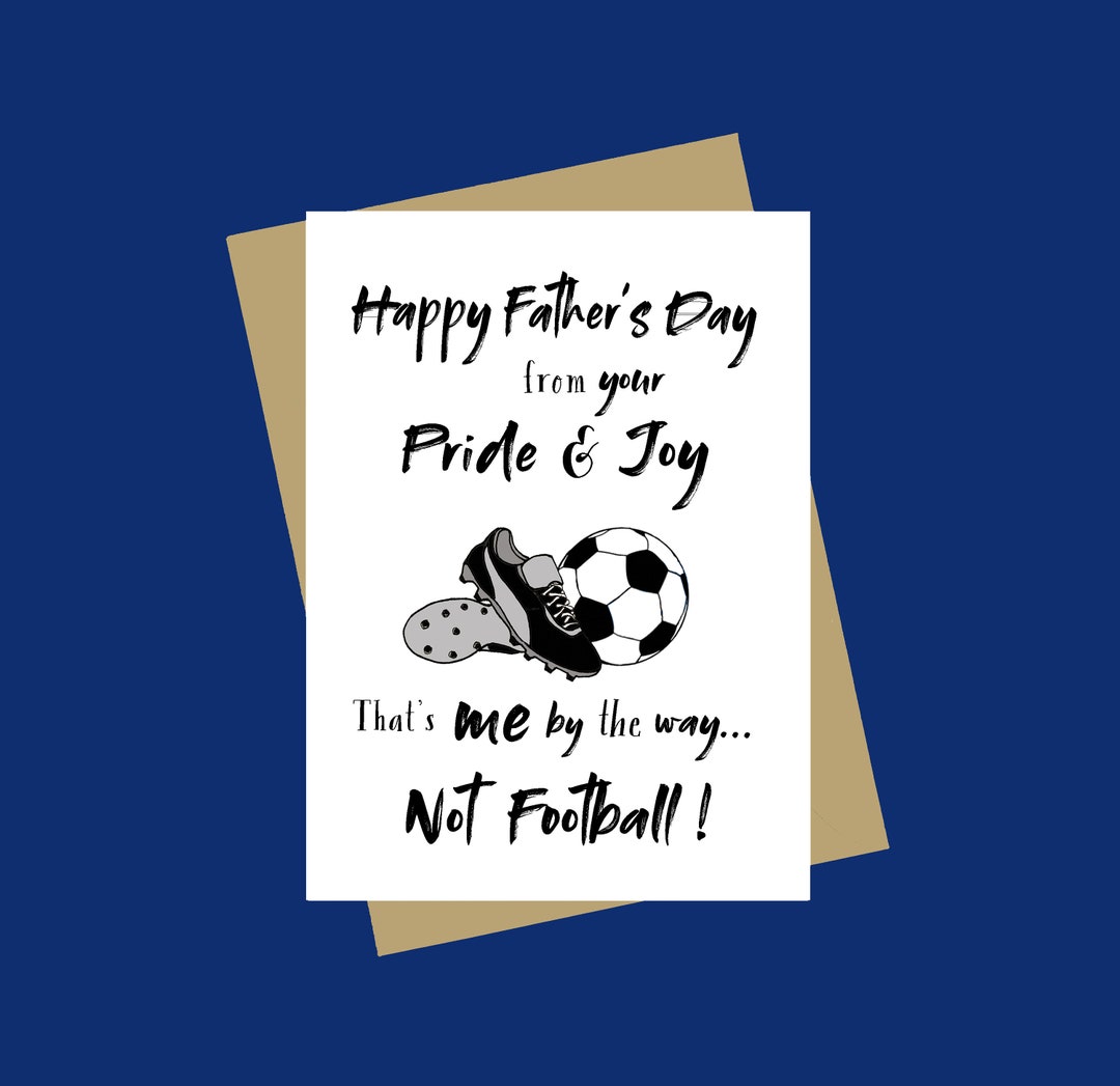 Football Father's Day Card, Father's Day Football Card, Football Card ...