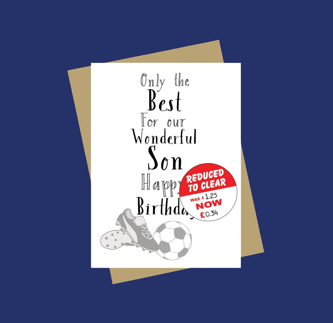 Son Birthday Card, Funny Son Birthday Card, Son Funny Card, Funny Card ...