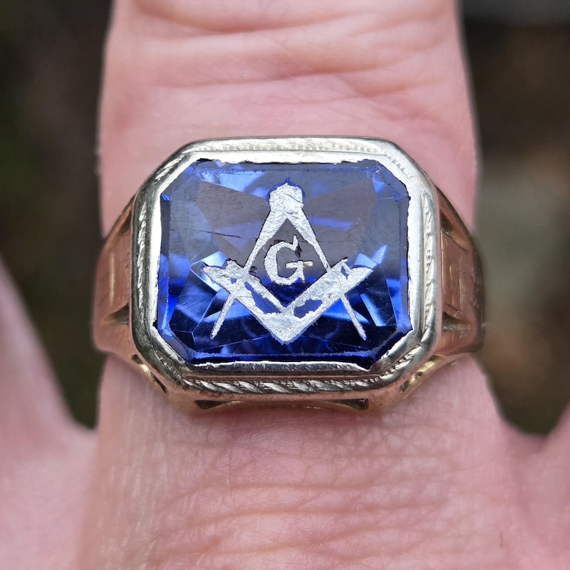 Mens Masonic Ring - Etsy