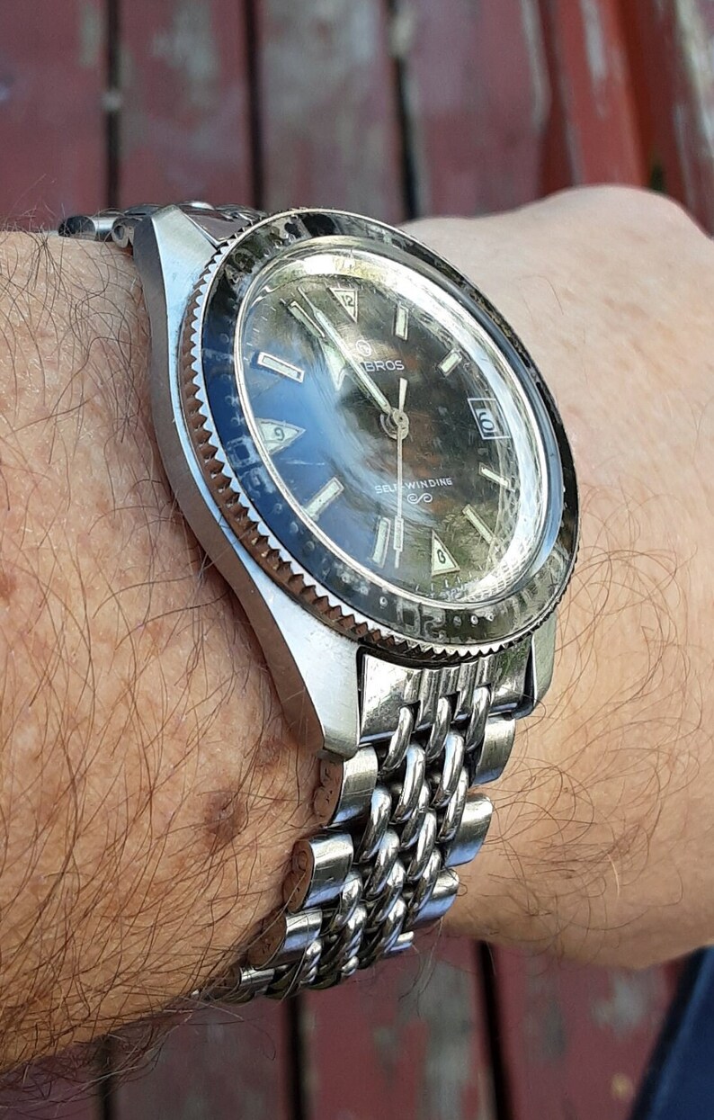 Rare 1960s Vintage Helbros Automatic Mens Divers Watch With - Etsy