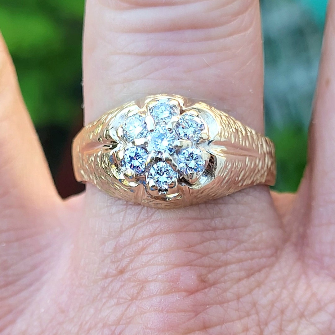 Amazing Estate Find Vintage 1970s Stunning Cluster Style 10K Yellow ...