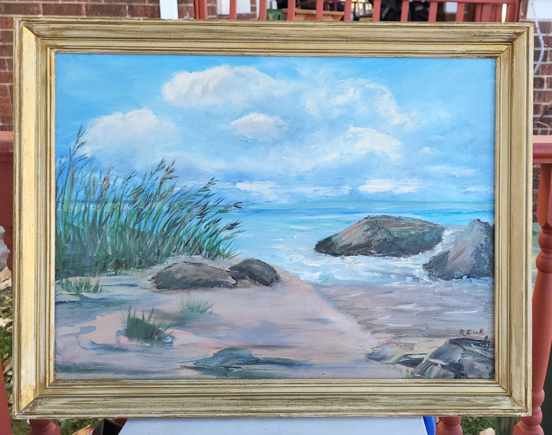 Rare Spectacular 1970s MCM Impressionist Plein Air Oil Painting New ...