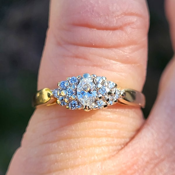 1980s Diamond Engagement Ring - Etsy