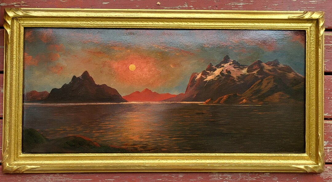 Amazing listed American artist Harry Leonard Lopp stunning luminist ...