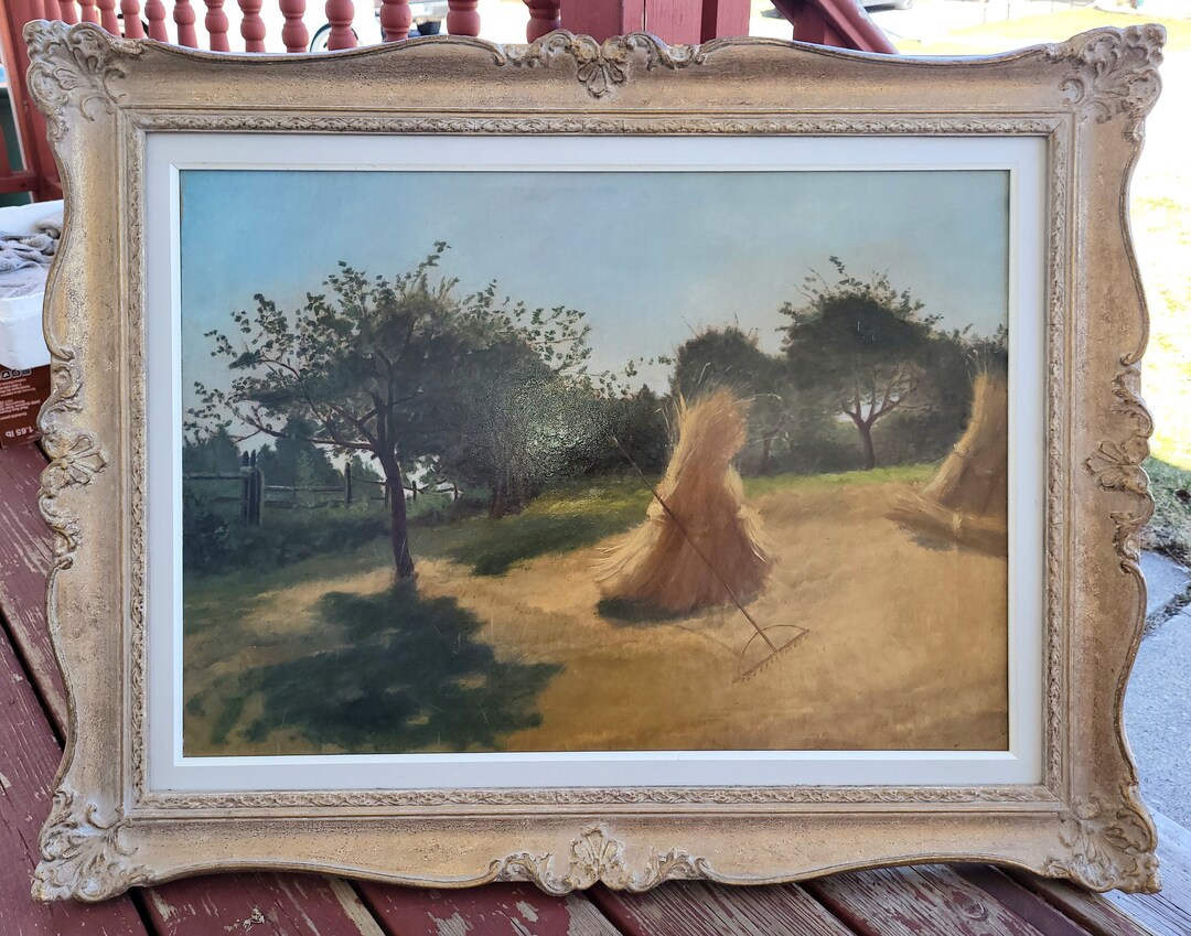 Rare 19th Century French Impressionist Barbizon Style Oil Painting on ...