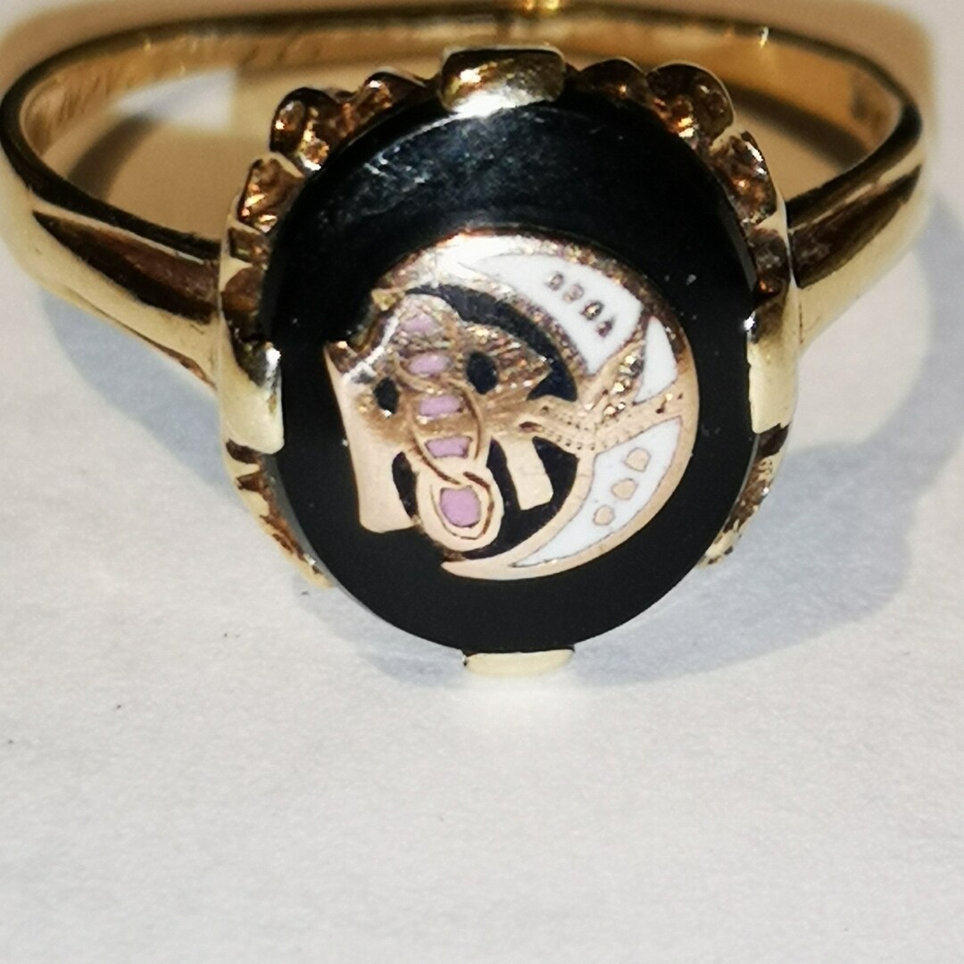 Rare Antique 1940s Art Deco Era Solid 10k Ladies Ring Odd Fellows ...