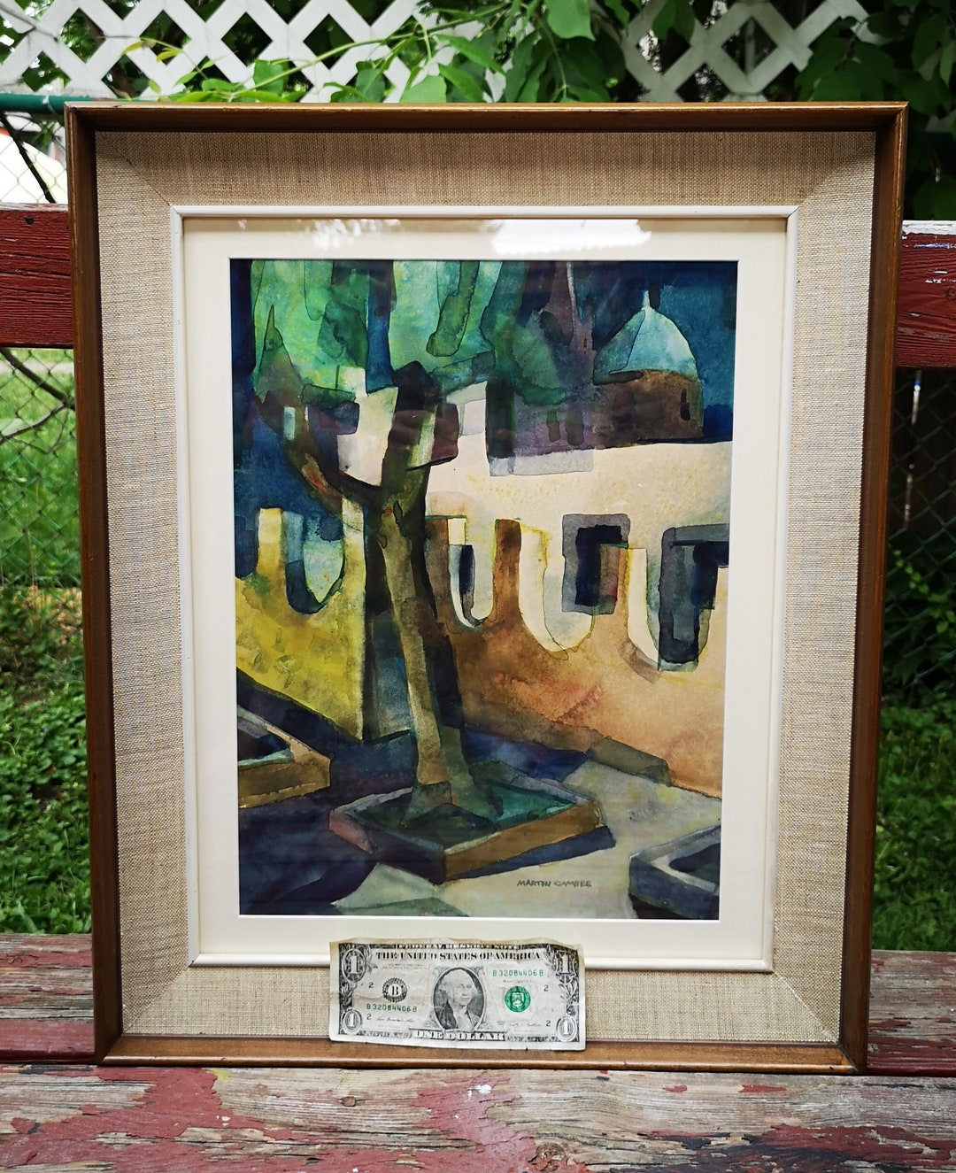 Very Rare Southwestern San Miguel Mexico Watercolor Cubist Inspired ...