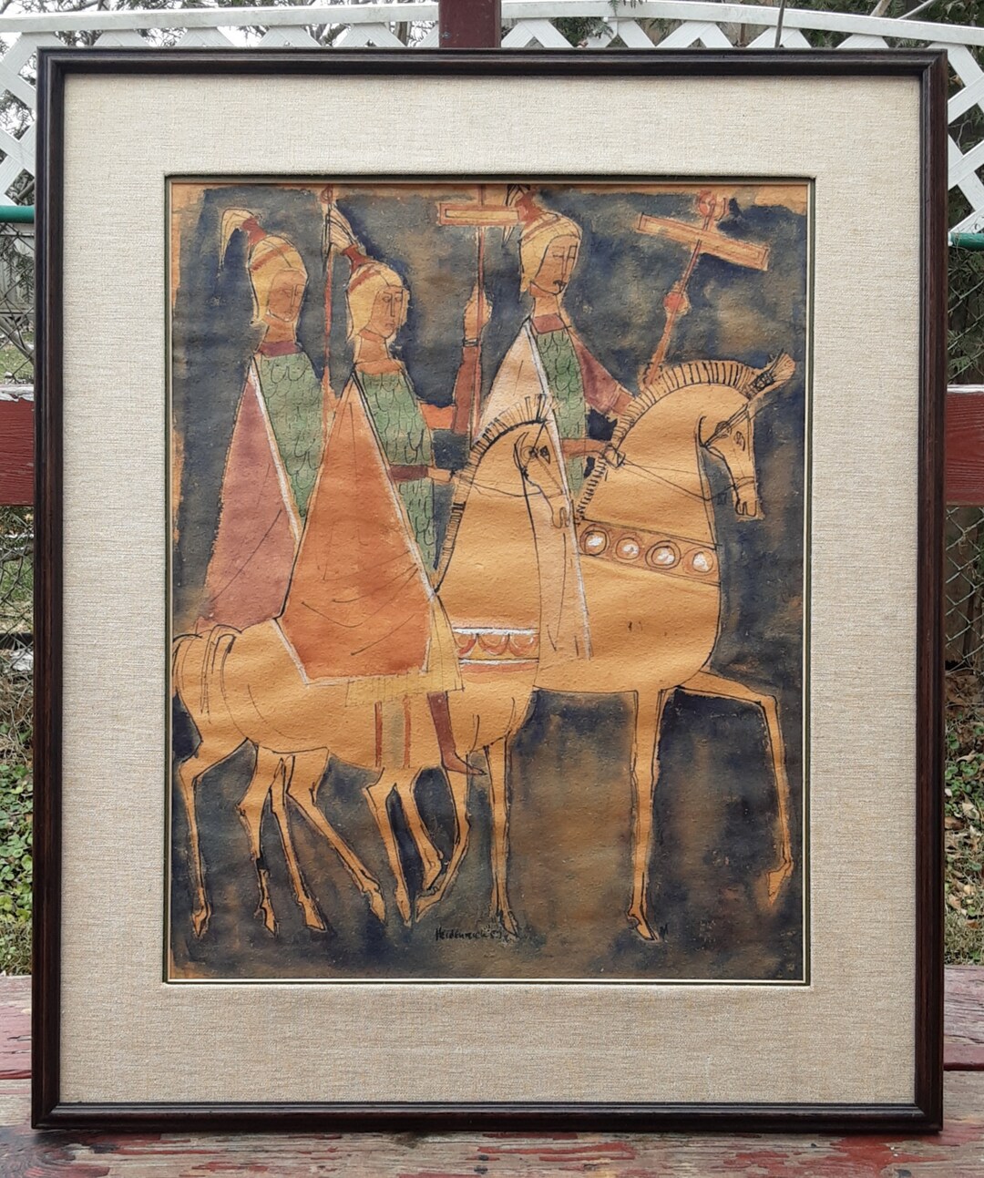 Amazing Rare Mid Century 1950s New York Jewish German Born Artist ...