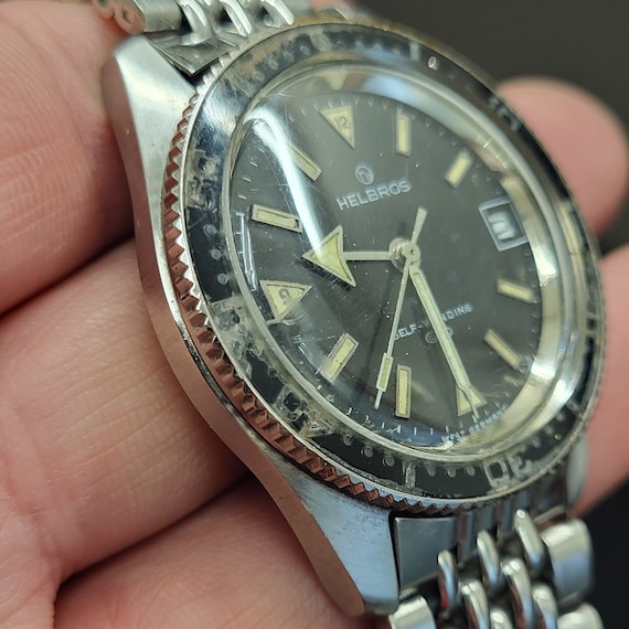 Rare 1960s vintage Helbros automatic mens divers watc… - Gem