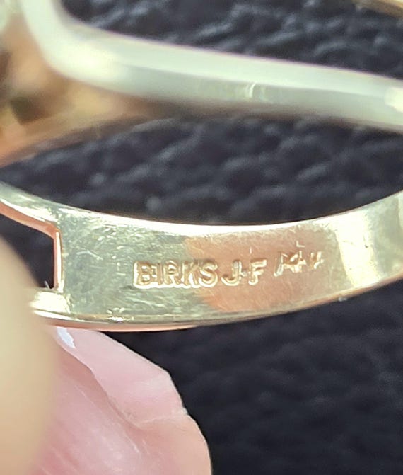 Rare Estate Vintage Birks 1980-90s detailed 14k yello… - Gem