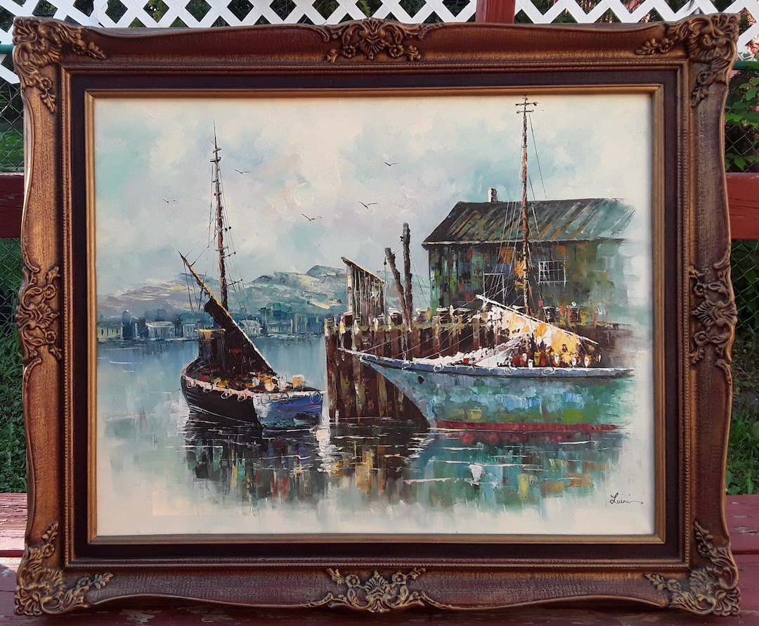 Superb Example of 1960s-70s Vintage Retro Oil Painting by John Luini ...