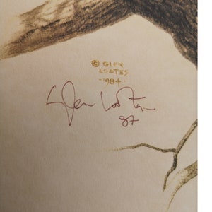 Pair of Well Listed Canadian Wildlife Artist Glen Loates Hand Signed ...