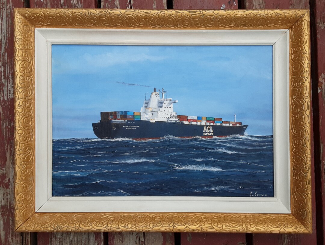 Very Rare Vintage Industrial Art 1970s Era Atlantic Cargo Lines ...