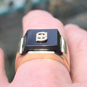 Killer Vintage Art Deco Style Amazing 10k Yellow Gold Mens Ladies ...