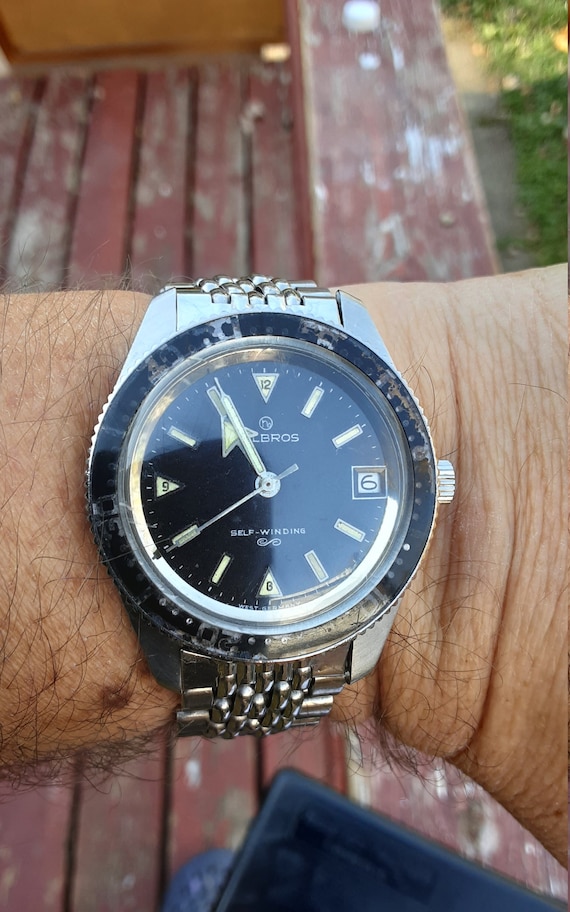Rare 1960s vintage Helbros automatic mens divers watc… - Gem