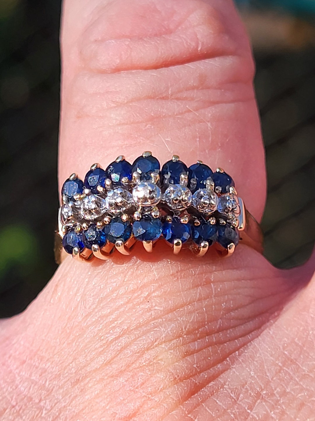 Stunning Great Estate Find Vintage 1980s Genuine Multi Sapphire and ...