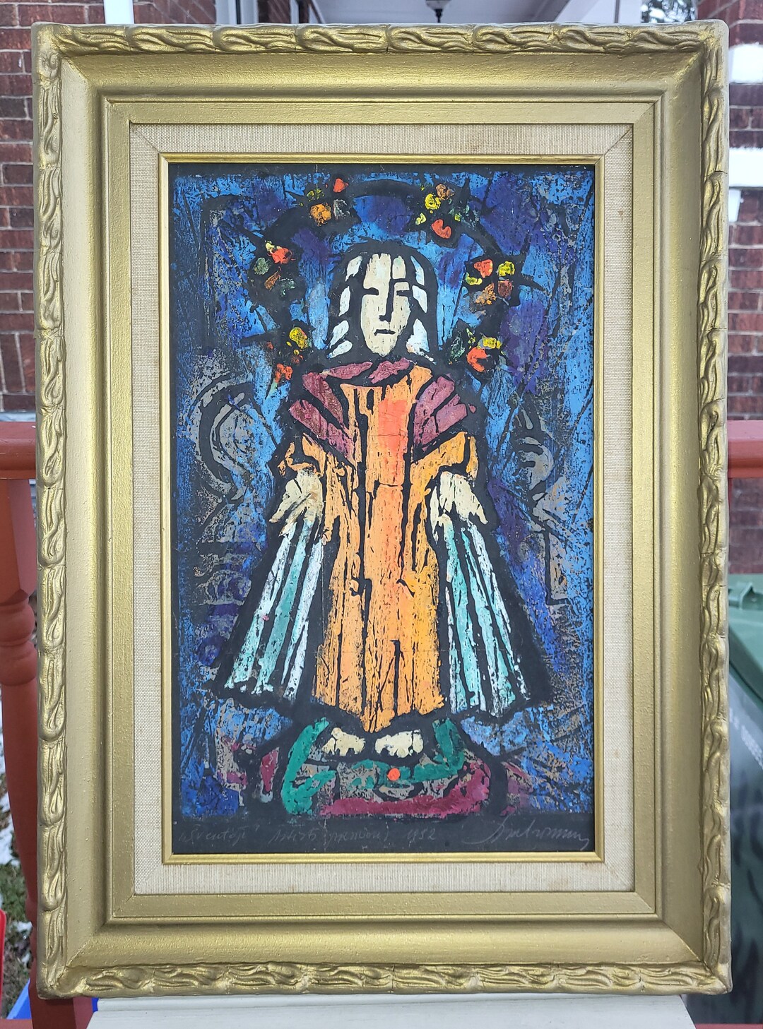 Amazing Vintage Modern Gothic Expressionist Religious Motif in Georges ...