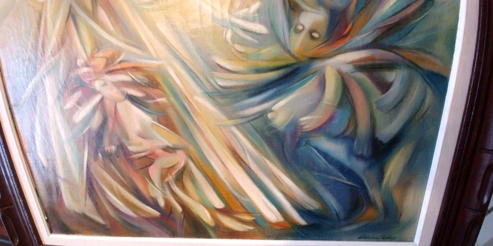 Rare Famous Well Listed Cuban Painter Pablo Toscano Mora(1940-2003) Oil ...