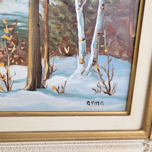 Rare Stunning 1970s Canadian Winter Impressionist Landscape Oil ...