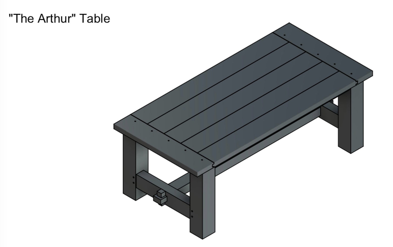 PLANS ONLY | the Arthur | Traditional Oak Farmhouse Table | Woodworking ...
