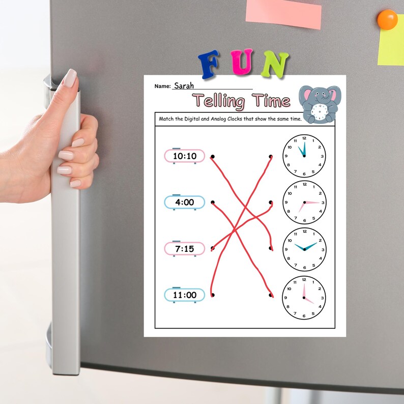 Tell Time Worksheets Printable PDF | Learn to Tell Time Analog ...