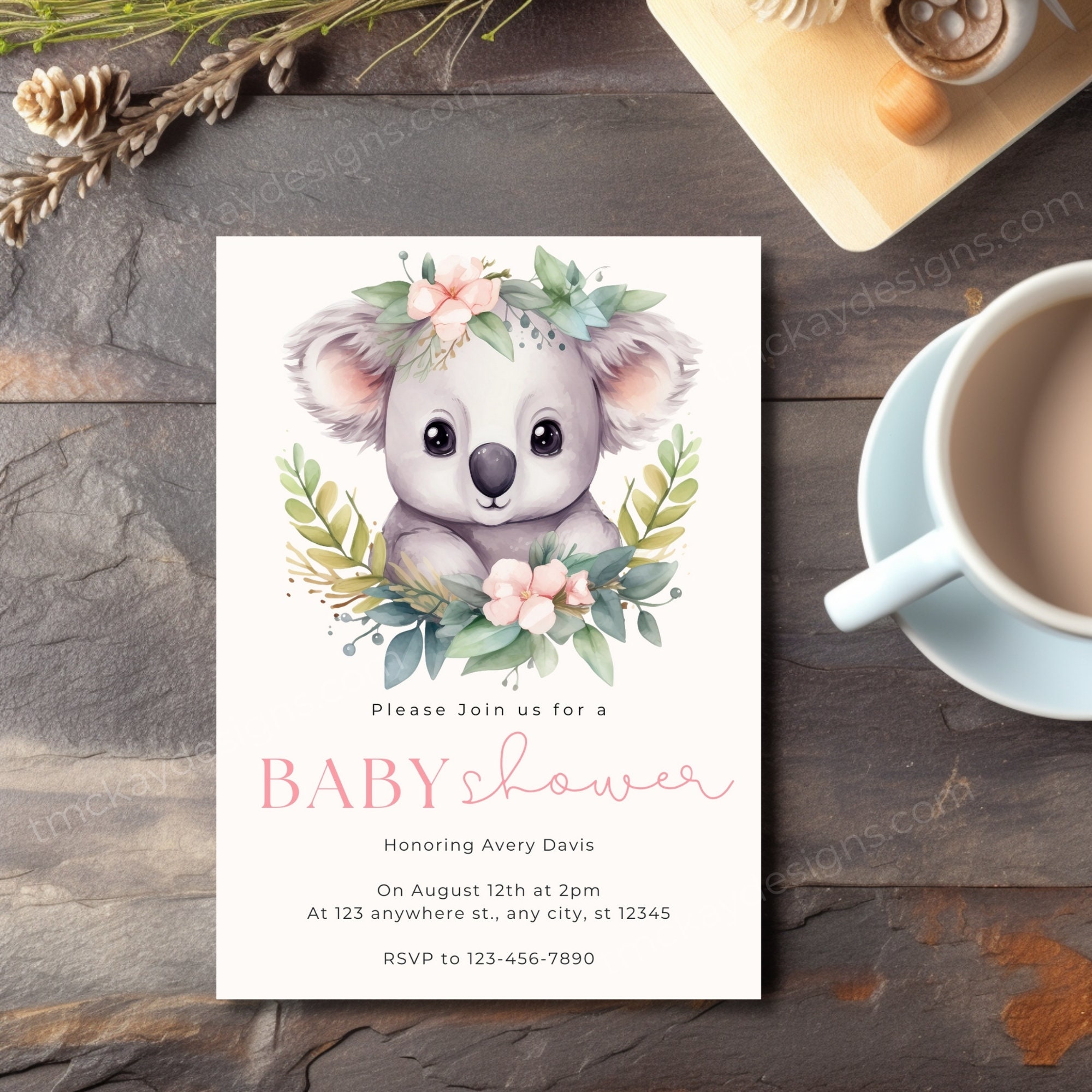 Baby Koala Clipart, Watercolor Koala Clipart, Koala PNG, Nursery ...