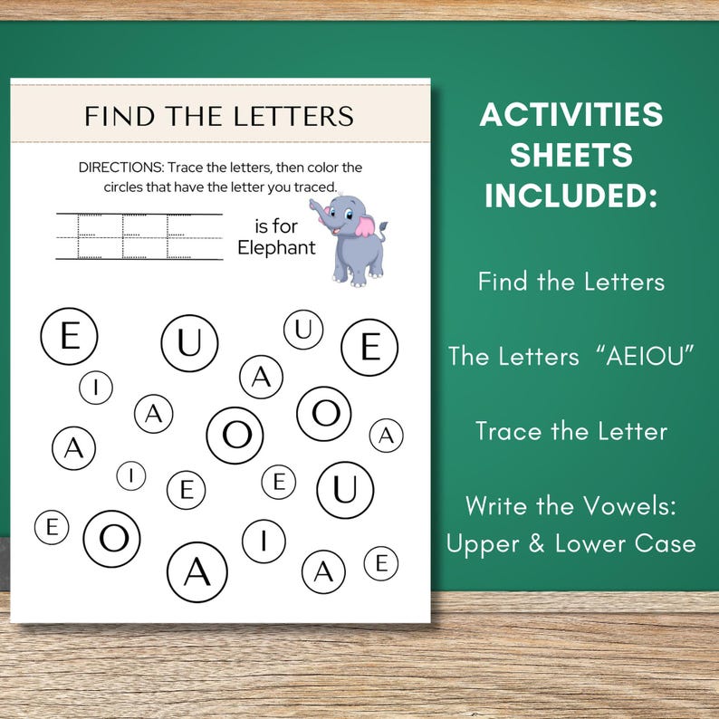 Learning Vowels Worksheets | Printable Letter Size PDF | Preschool ...