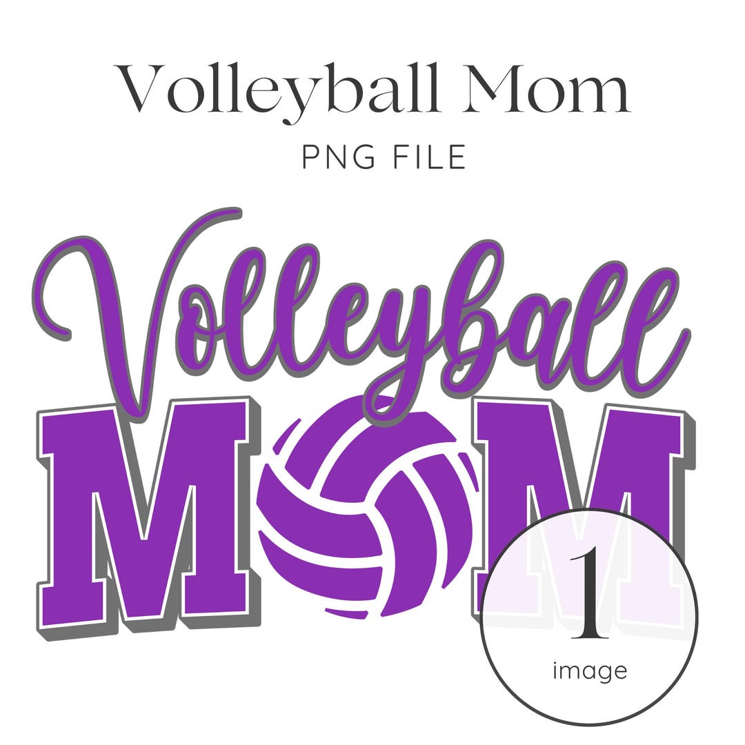 Volleyball Mom PNG, Purple Volleyball Mom PNG, Volleyball Shirt PNG ...