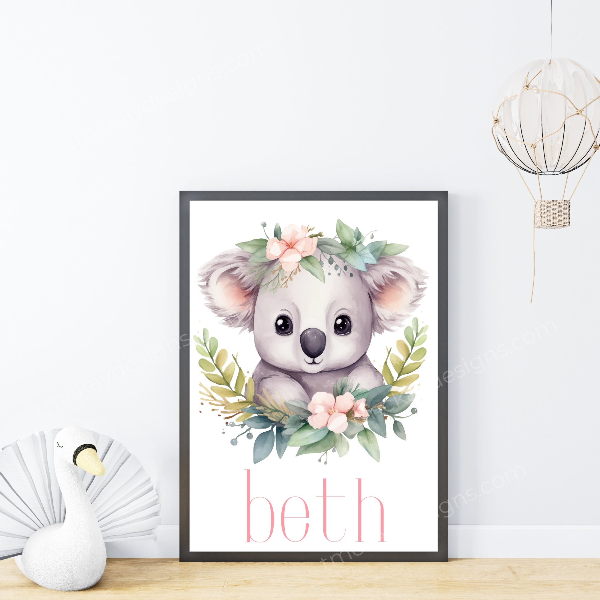Baby Koala Clipart, Watercolor Koala Clipart, Koala PNG, Nursery ...