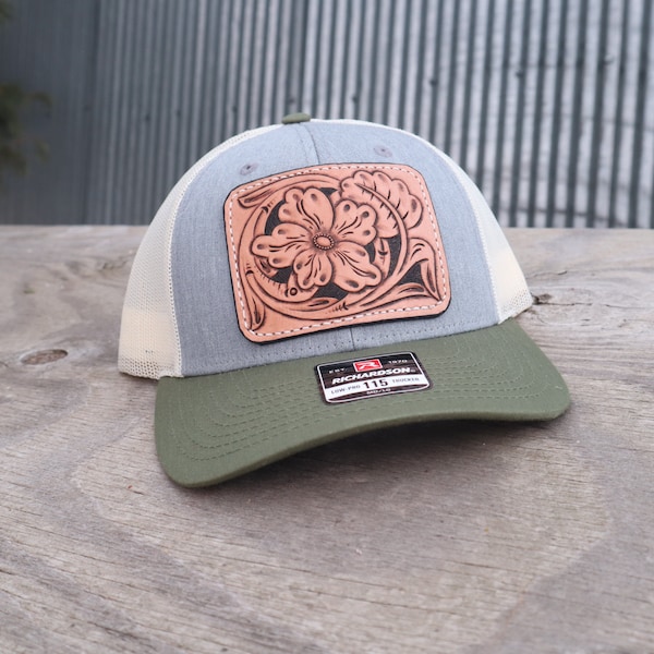 Tooled Leather Hat - Etsy