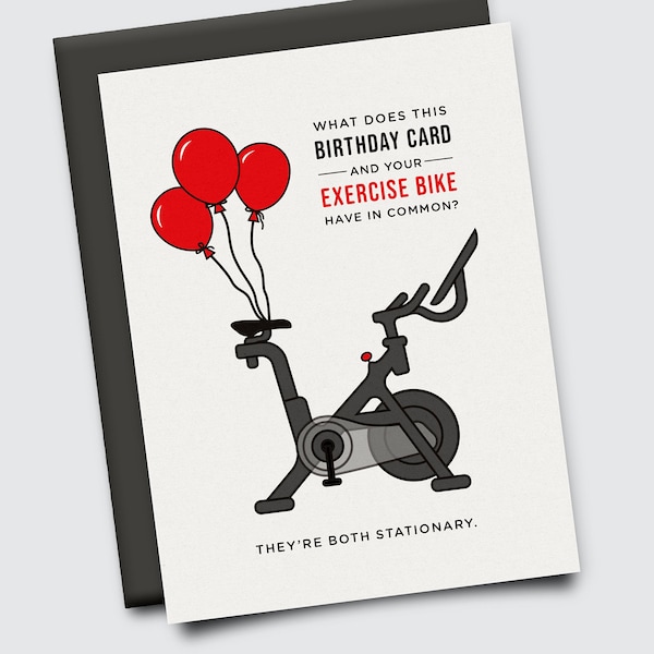 Funny Birthday Card Exercise - Etsy