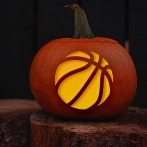 Sports PRINTABLE Pumpkin Carving Stencil Set - Football, Basketball ...