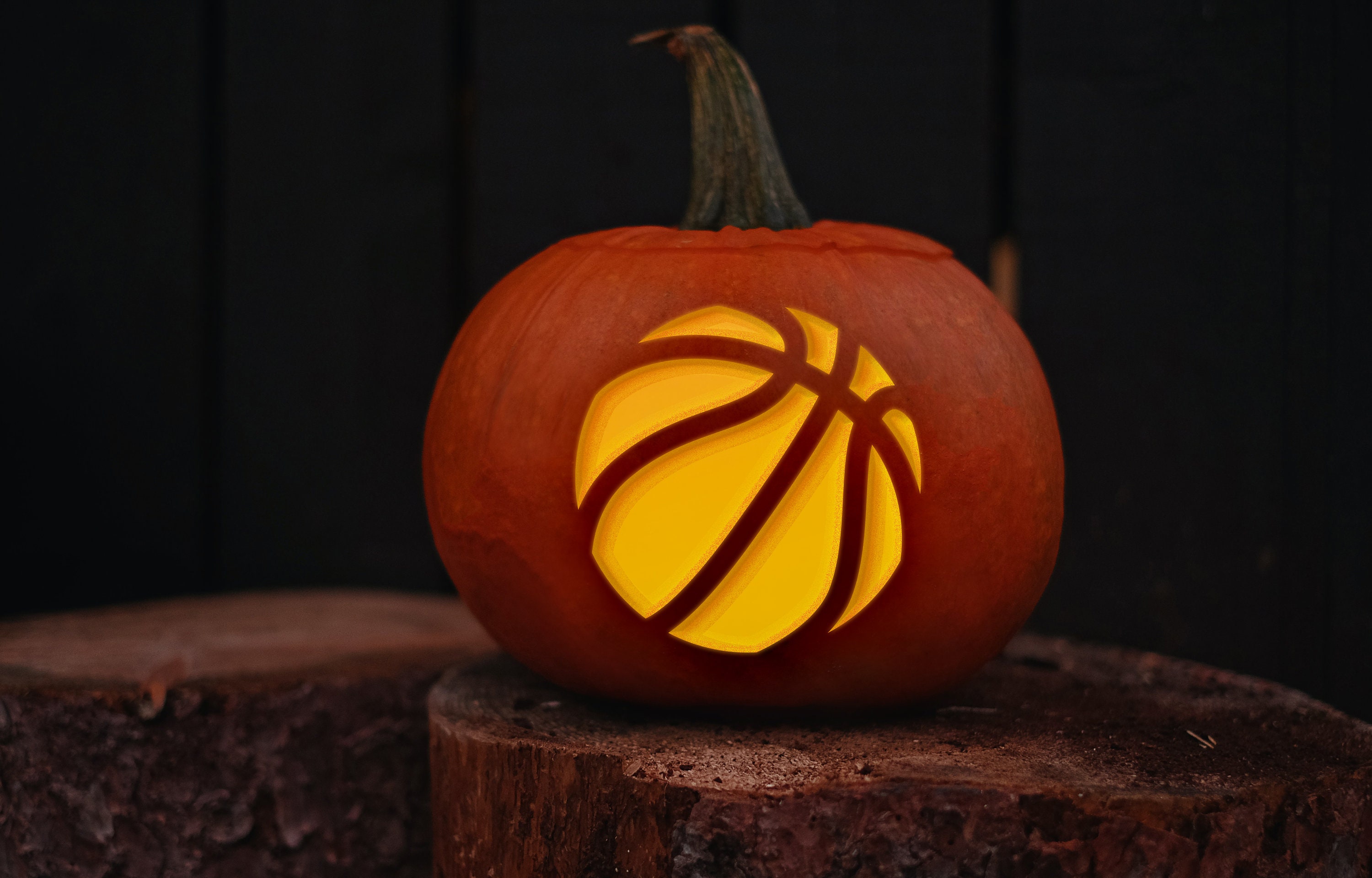 Sports PRINTABLE Pumpkin Carving Stencil Set - Football, Basketball ...