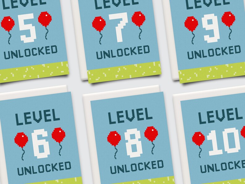 Level Unlocked Card - Ages 5 to 10 - Video Game Birthday Cards ...