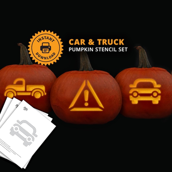 Car Pumpkin Stencils - Etsy