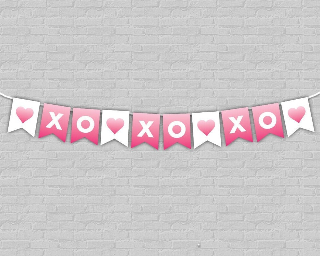 XOXO - Printable Love Banner - Use for Wedding, Bridal Shower ...