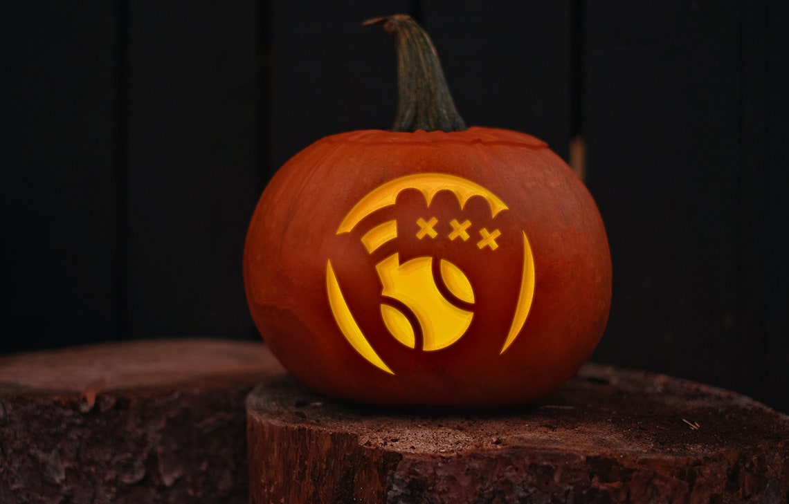 Sports PRINTABLE Pumpkin Carving Stencil Set - Football, Basketball ...