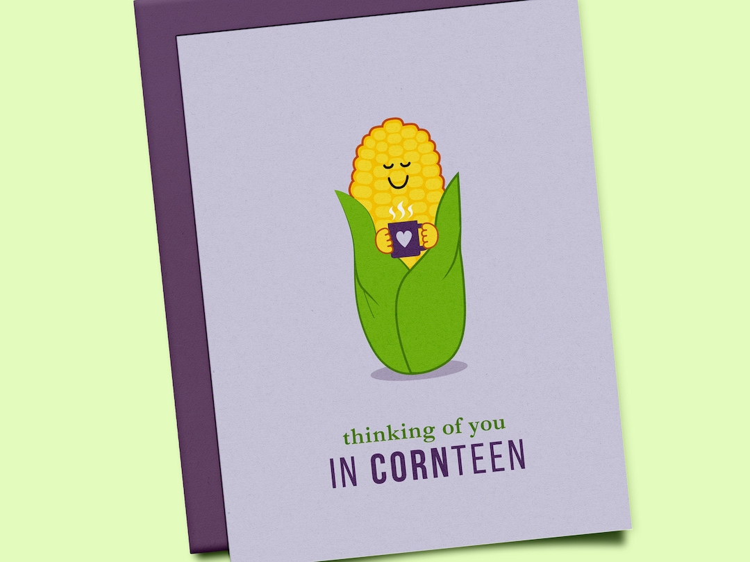Quarantine Card PRINTABLE Thinking of You in Cornteen Greeting Card - Etsy