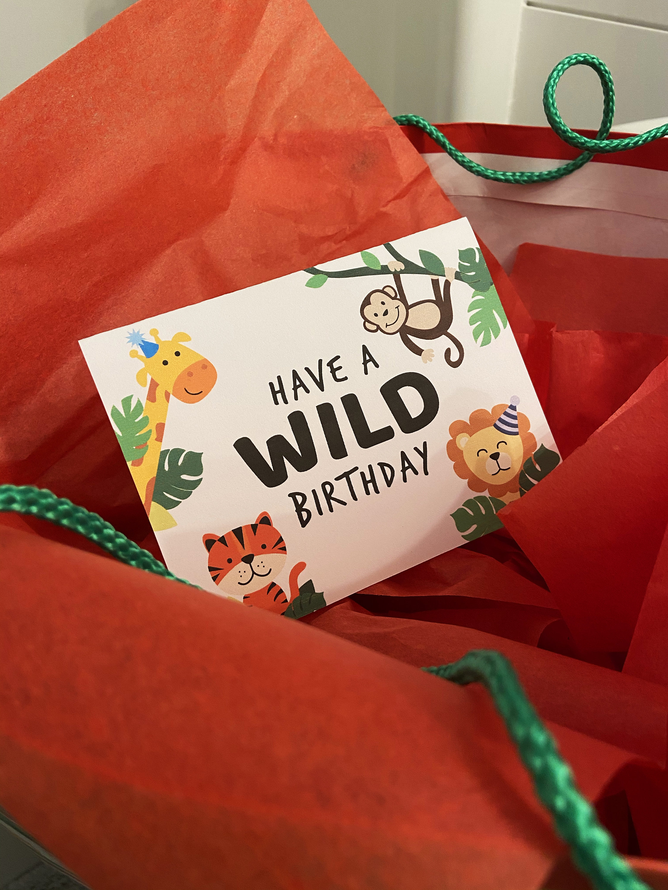 Have a Wild Birthday - PRINTABLE Jungle Animal Greeting Card - Etsy