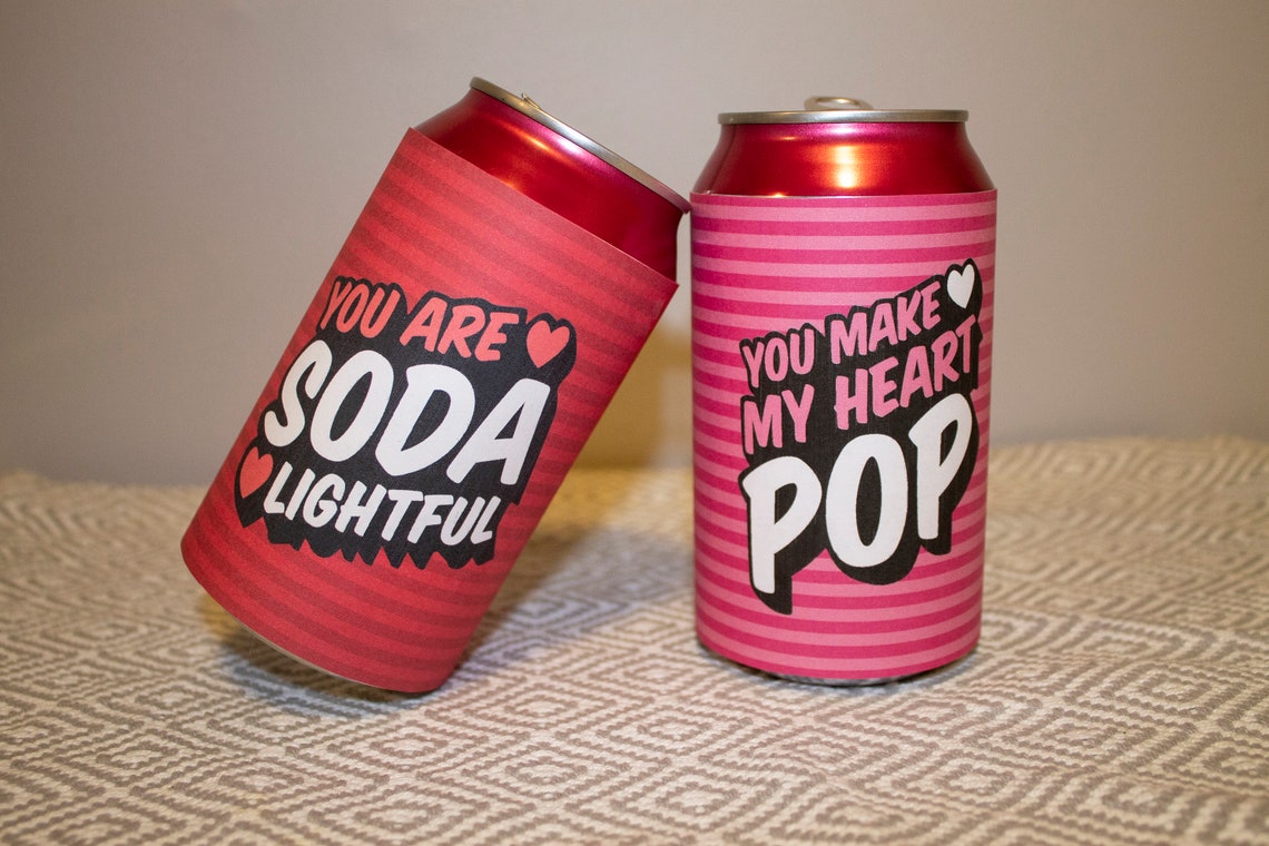 Soda Pop Can - PRINTABLE Label Wraps - Birthday Anniversary Love ...