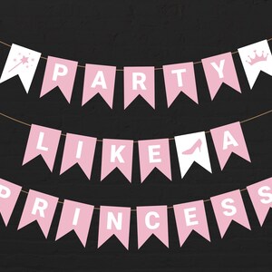 Princess PRINTABLE Party Banner - Birthdays, Bachelorettes, Bridal ...