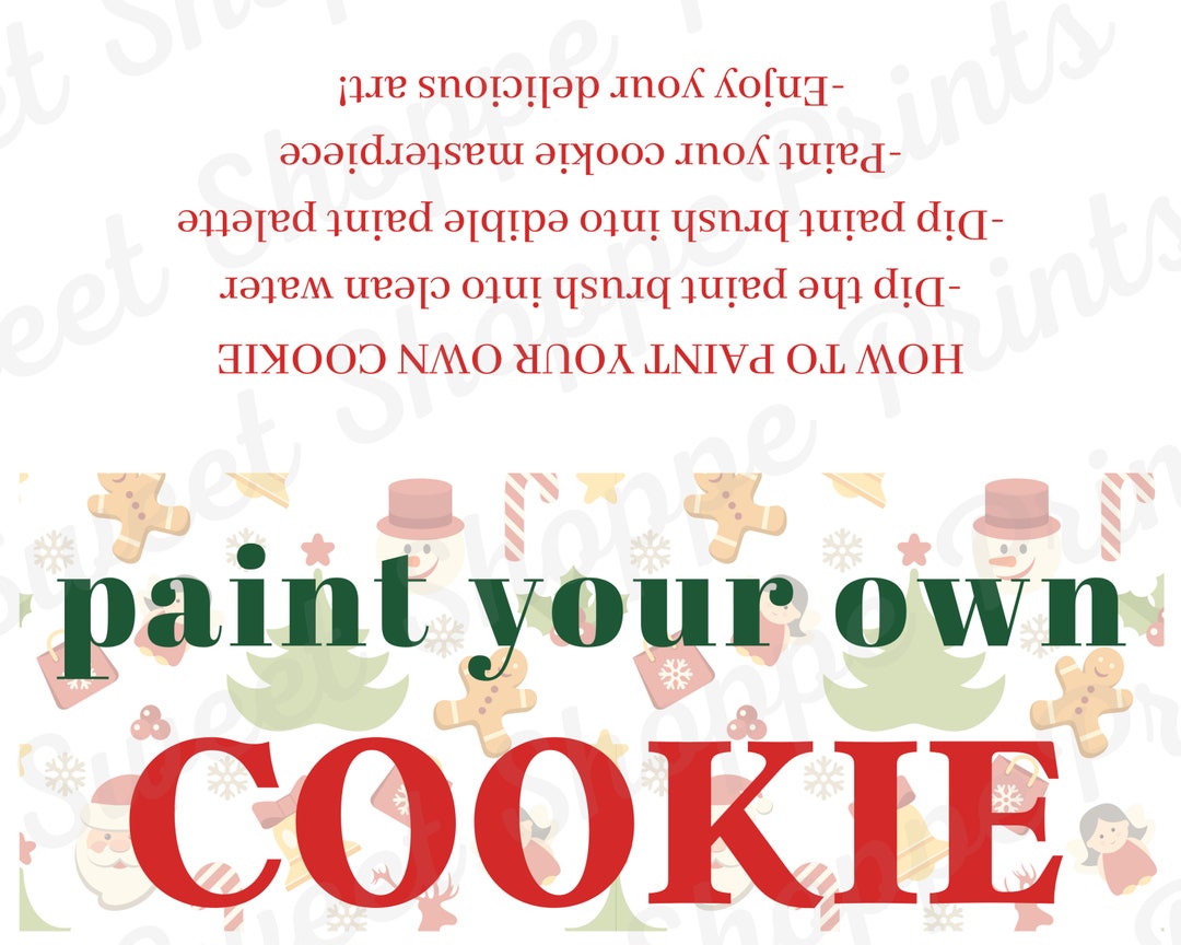 5"x4" Cookie Bag Tag - Christmas Tag - Instant Download - Etsy
