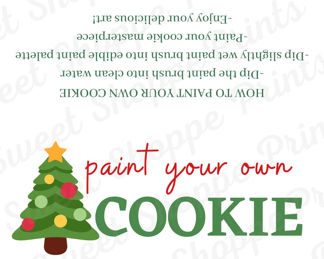 5"x4" Cookie Bag Tag - Christmas Tag - Instant Download - Etsy