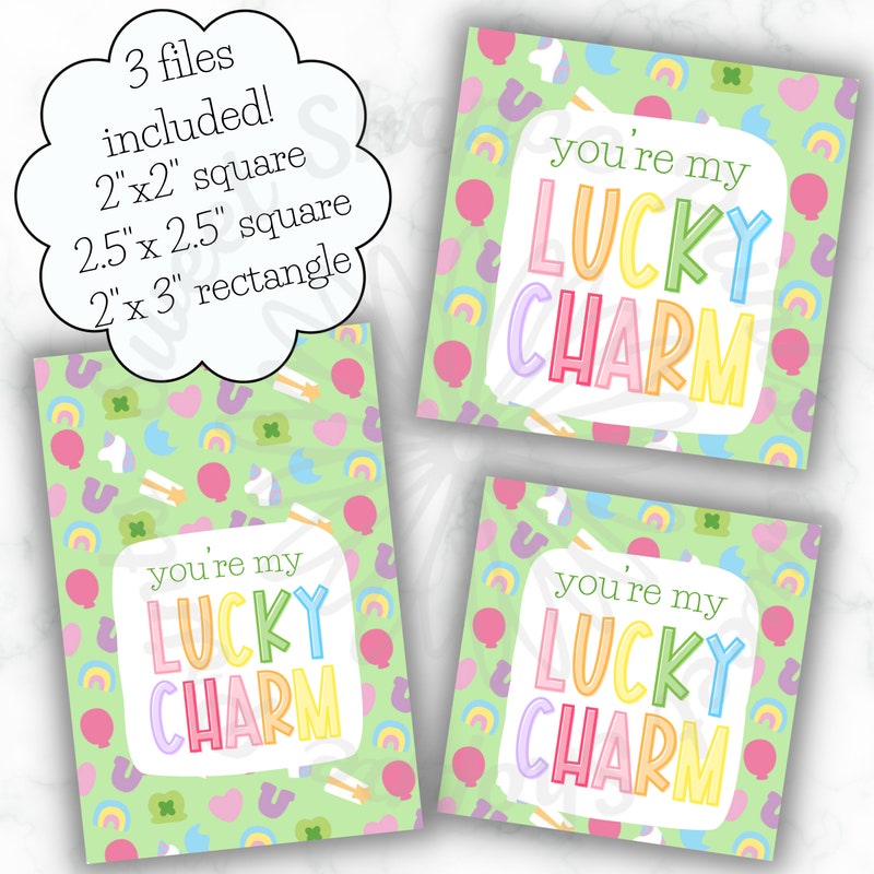 Printable Lucky Charms - Etsy
