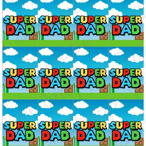 2"/2.5" Square & 2x3" Rect Super Dad Tag- Instant Download - Etsy