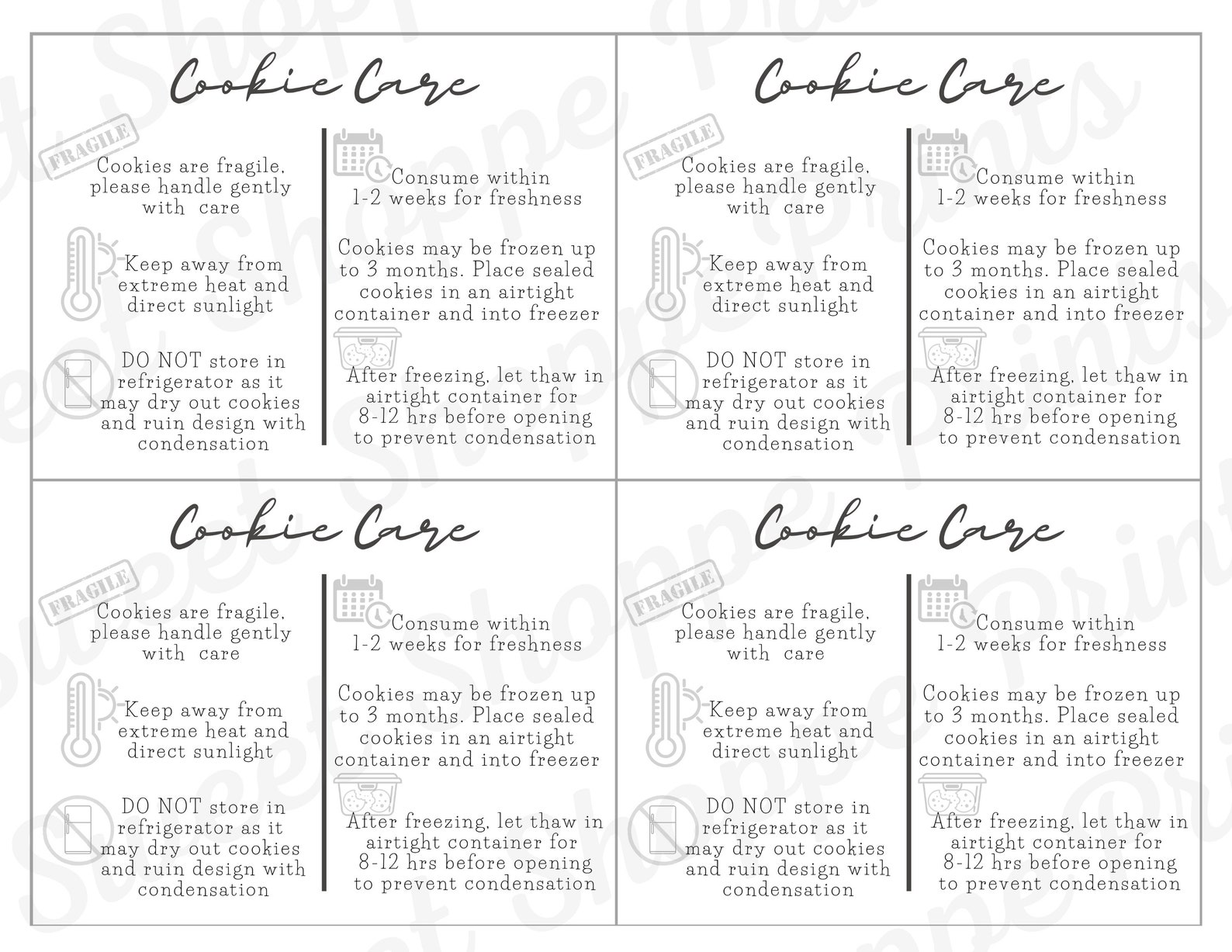 Cookie Care Card - Etsy