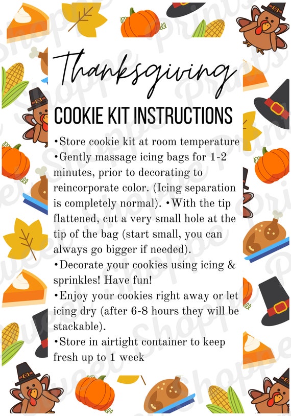 3.5x5 DIY Cookie Card DIY Kit Tag Instant - Etsy